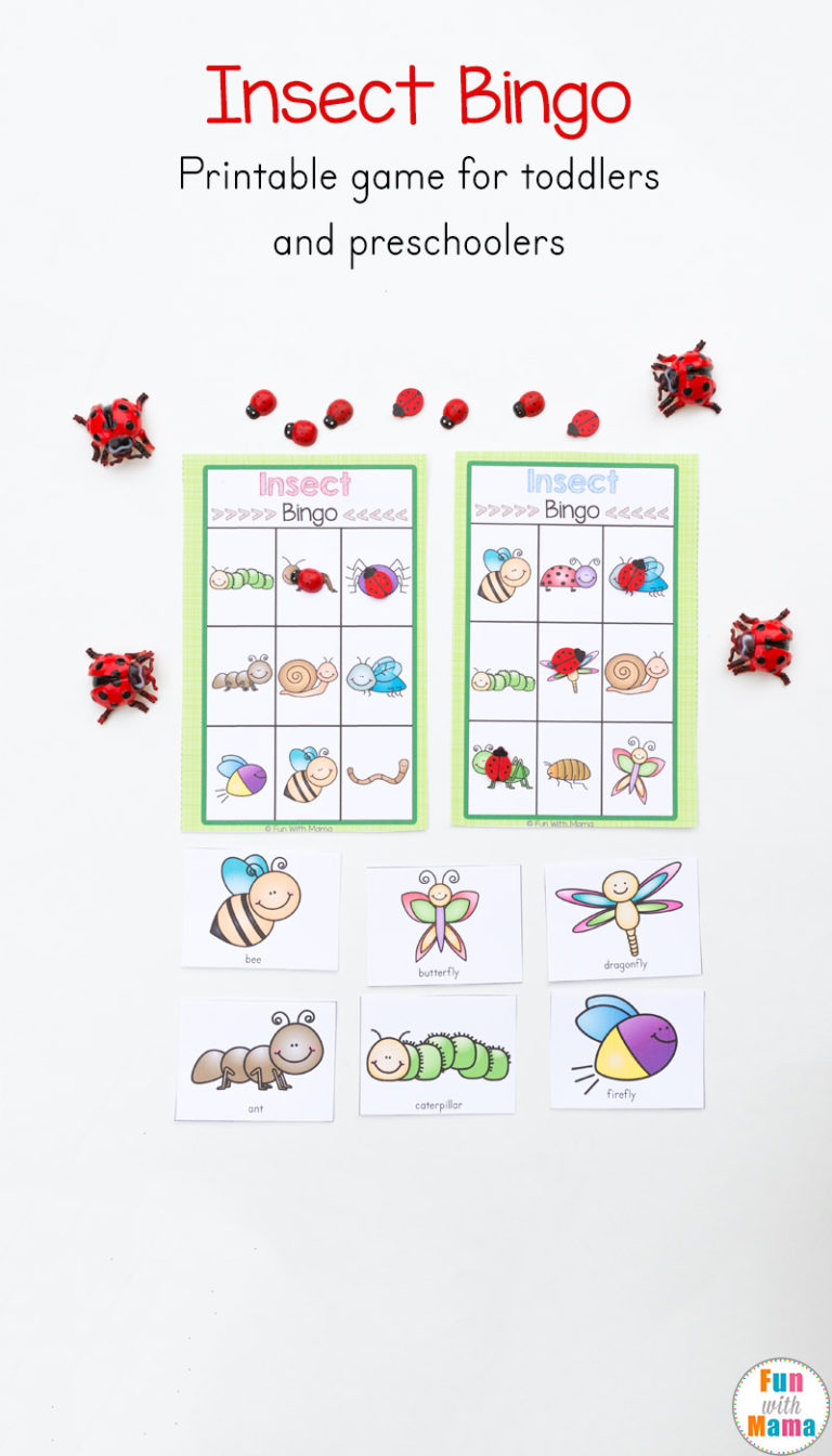 Insect Bugs Printable Activity Pack for Preschoolers - Fun with Mama Shop