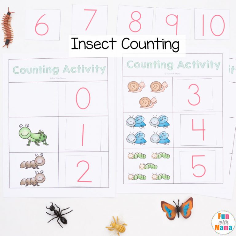 Insect Bugs Printable Activity Pack for Preschoolers - Fun with Mama Shop