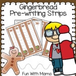 Gingerbread Pre-writing Tracing Strips - Fun with Mama Shop