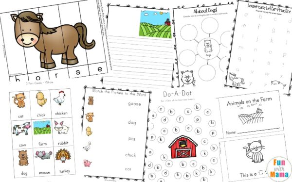 Farm Animal Activities for Preschool & Kindergarten - 40+ Literacy ...