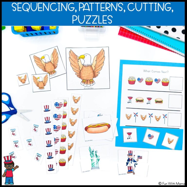 4th Of July Independence Day Activities + Worksheets - Fun with Mama Shop