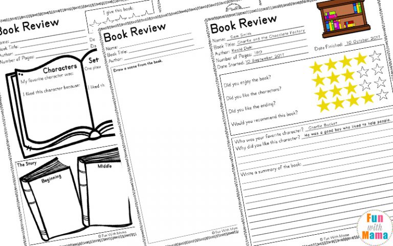 Reading Logs and Book Reports - Fun with Mama Shop