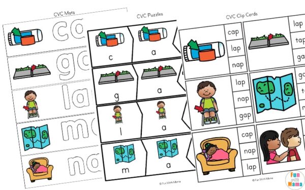 CVC Short A Worksheets and Activities - Fun with Mama Shop