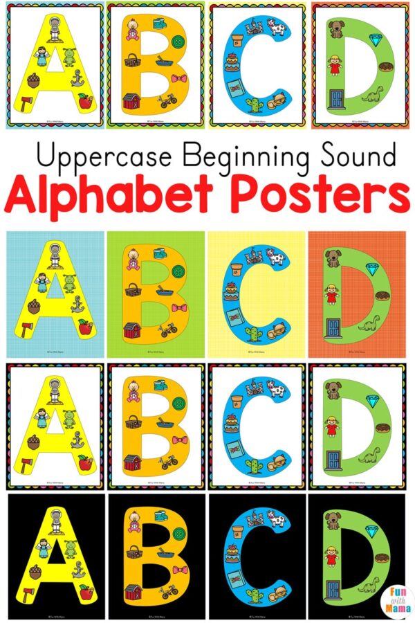 Alphabet Letter Posters - Uppercase - Fun with Mama Shop
