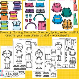 Paper Doll Template Weather Dress Up Seasons Activity - Fun with Mama Shop