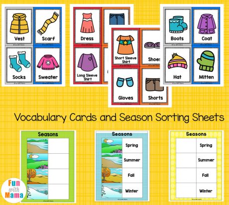 Paper Doll Template Weather Dress Up Seasons Activity - Fun with Mama Shop