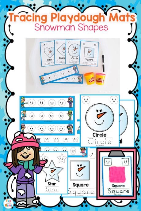 Winter Playdough Mats + Tracing Cards - Fun with Mama Shop