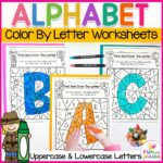 Color By Letter Worksheets - Alphabet Activities - Fun with Mama Shop