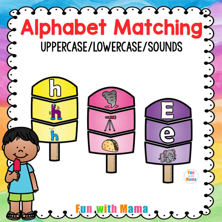 Alphabet Matching Popsicles - Fun with Mama Shop