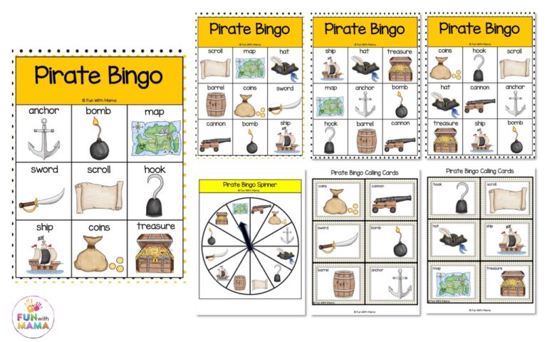 Bingo Game Boards Small Groups - 18 Themes - Fun with Mama Shop