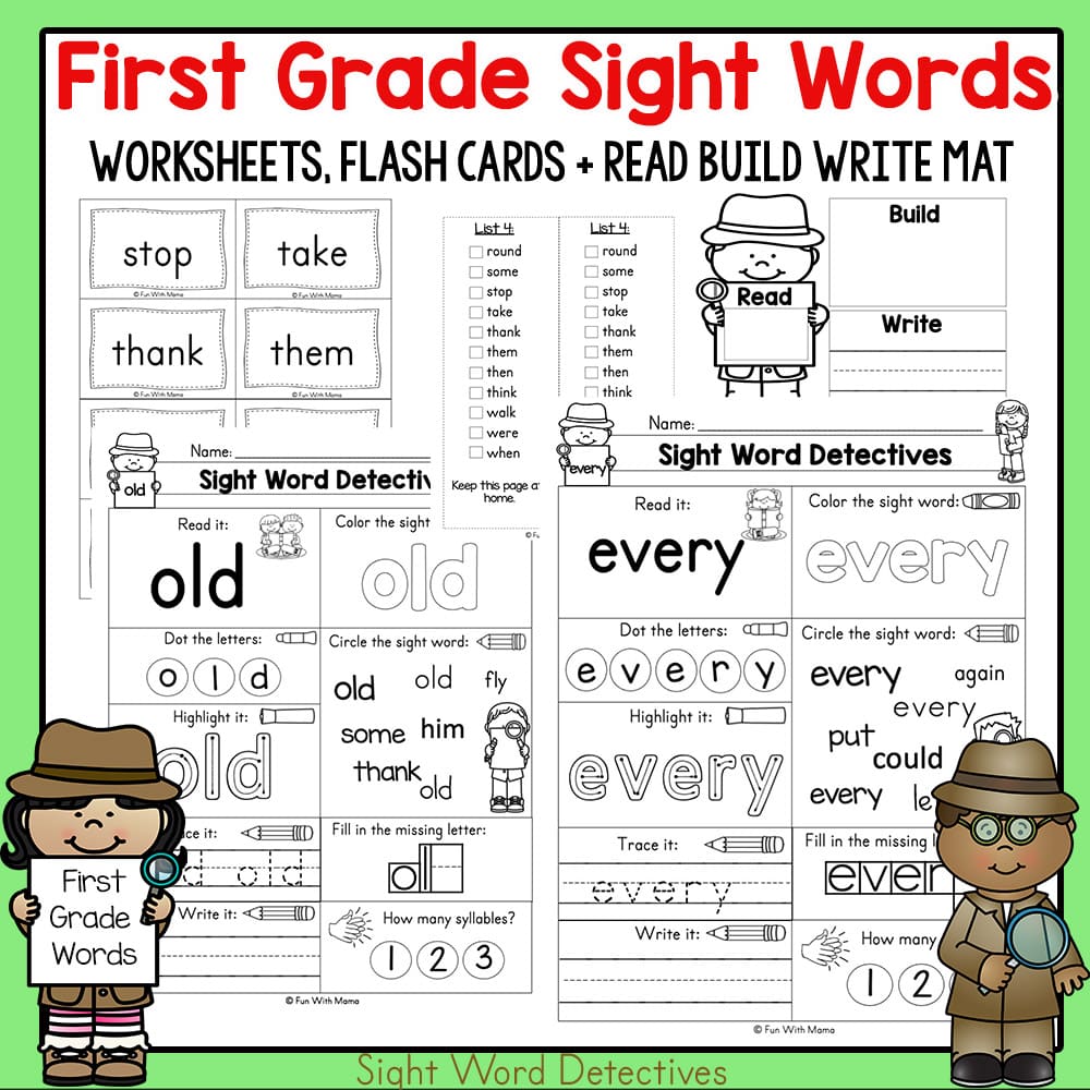 Sight Word Worksheets First Grade Printable Cards Sight Word Worksheets First Grade Printable Cards
