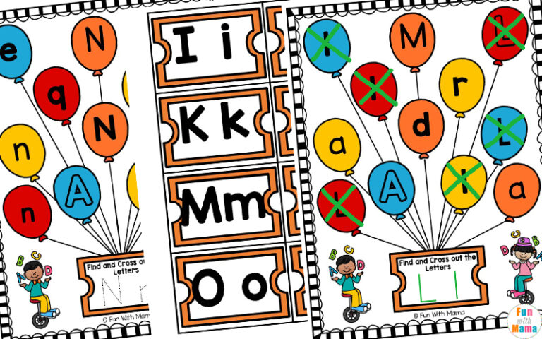 Alphabet Letter Hunt - Carnival Theme - Fun with Mama Shop