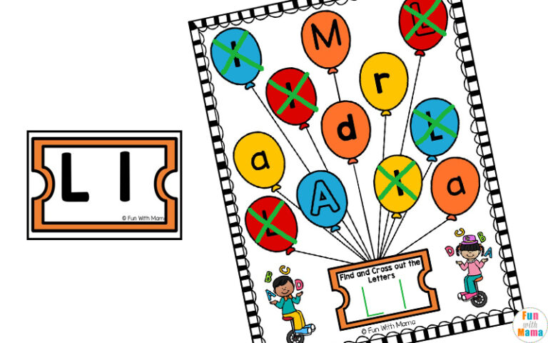 Alphabet Letter Hunt - Carnival Theme - Fun with Mama Shop