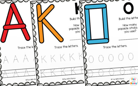 Popsicle Stick Letters | Build Uppercase Letters - Fun with Mama Shop