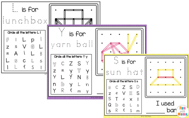 Alphabet Geoboard Mats - Fun with Mama Shop