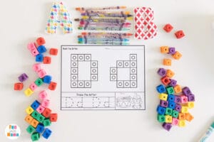 Alphabet Building Linking Cube Mats - Counting Cubes - Fun with Mama Shop