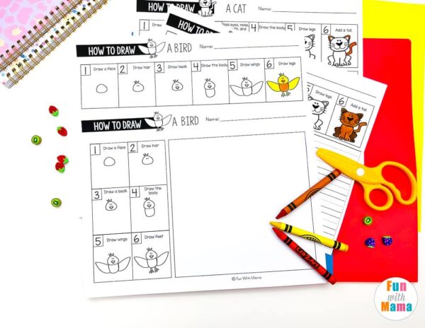 Drawing Worksheets | Learn to Draw Guides - Fun with Mama Shop