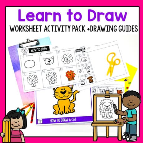 Drawing Worksheets | Learn to Draw Guides - Fun with Mama Shop