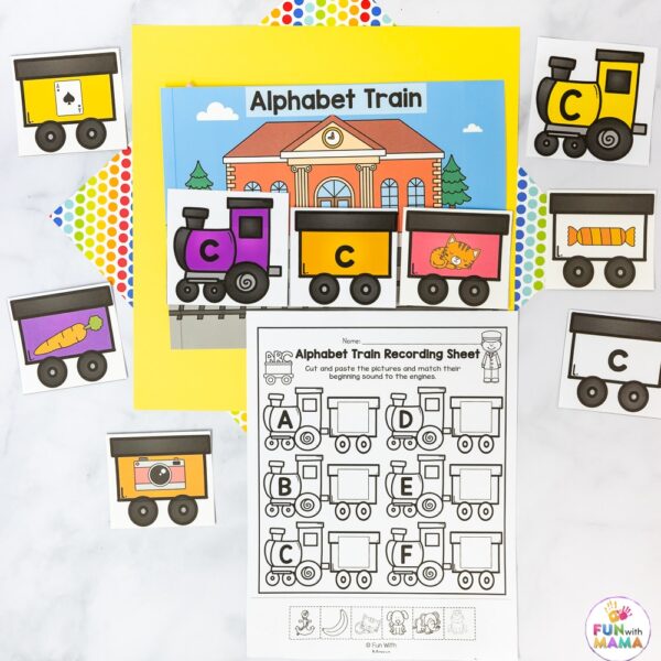 Alphabet Train Matching Activity Pack - Fun with Mama Shop