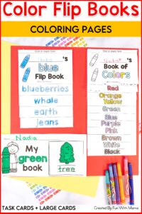 Color Flip Book Coloring Pages - Fun with Mama Shop