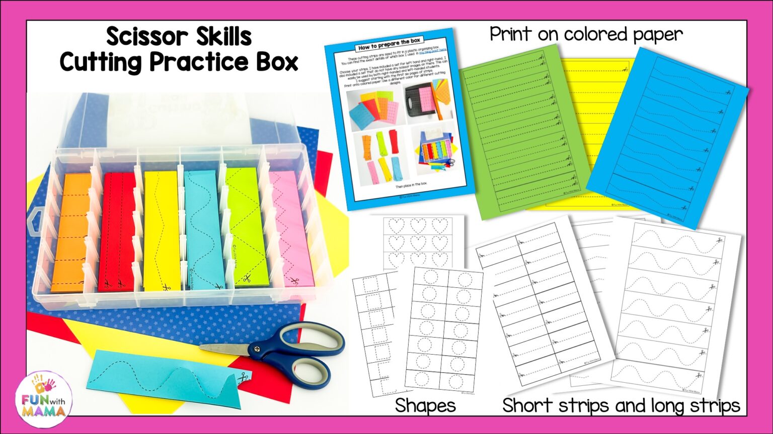 Cutting Practice Scissor Skills Cutting Box - Fun with Mama Shop
