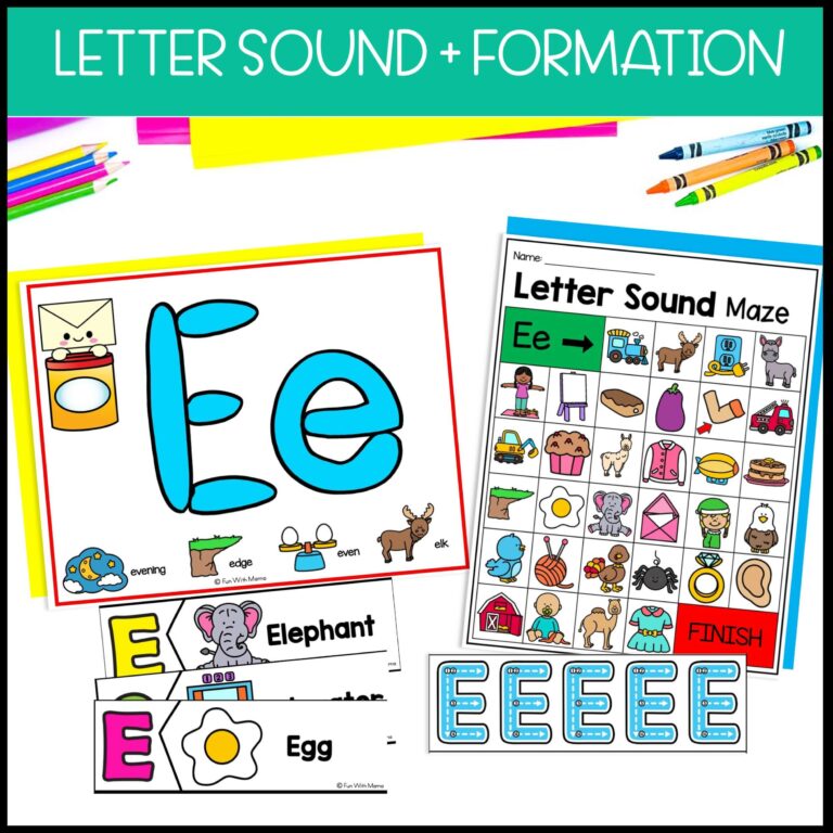 Letter E Activities - Fun with Mama Shop