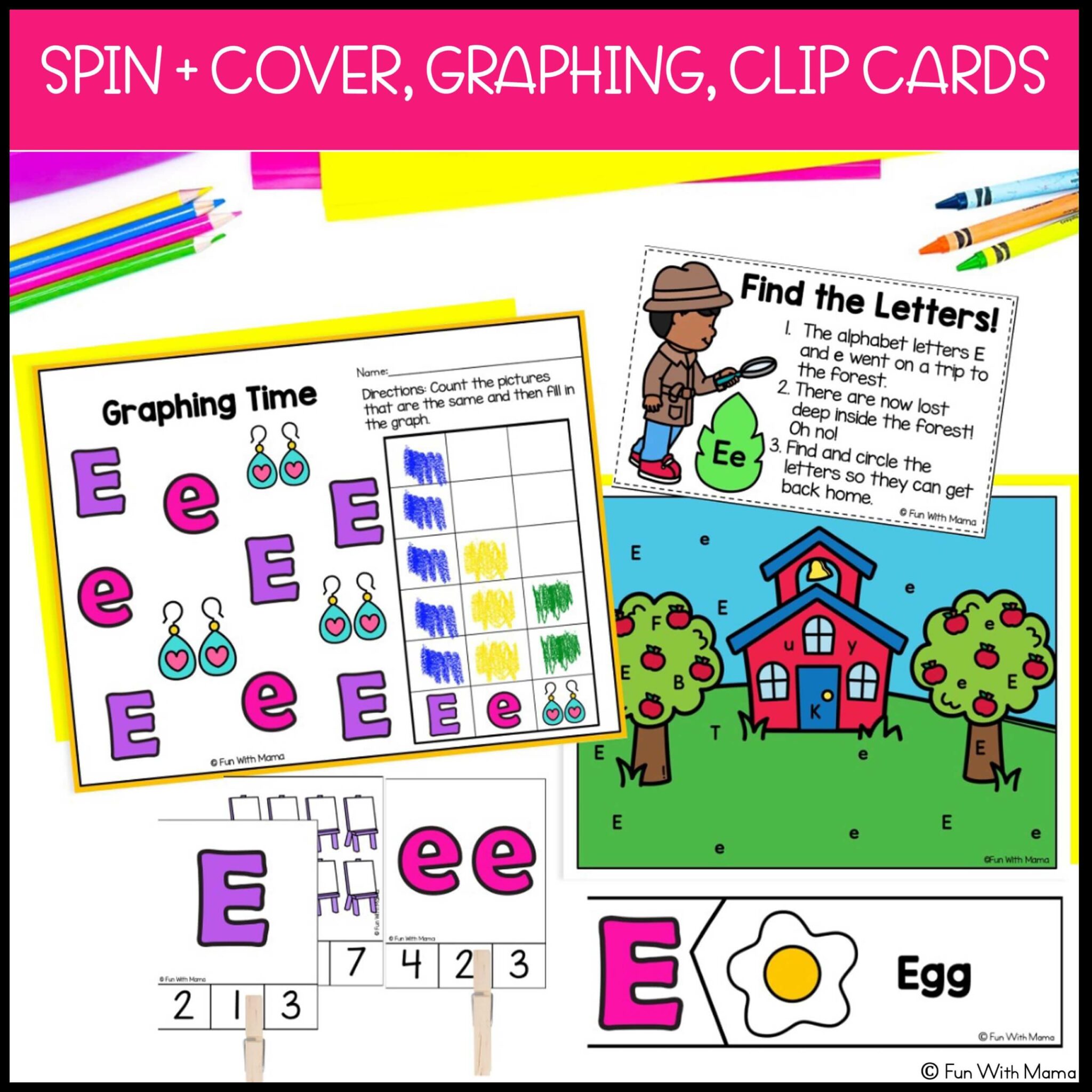 Letter E Activities - Fun with Mama Shop