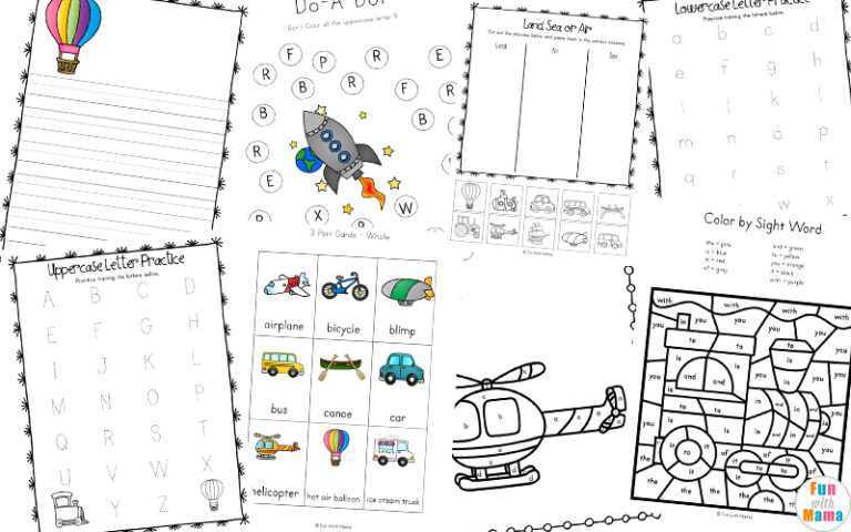 Transportation Activities for Early Years, Preschool & Kindergarten ...