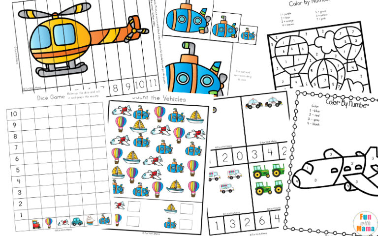 Transportation Activities for Early Years, Preschool & Kindergarten ...