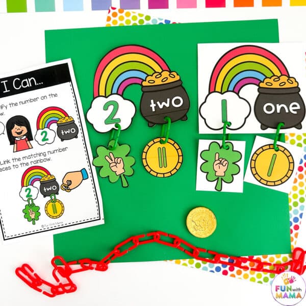 St. Patrick's Day Centers + Worksheets - Fun with Mama Shop