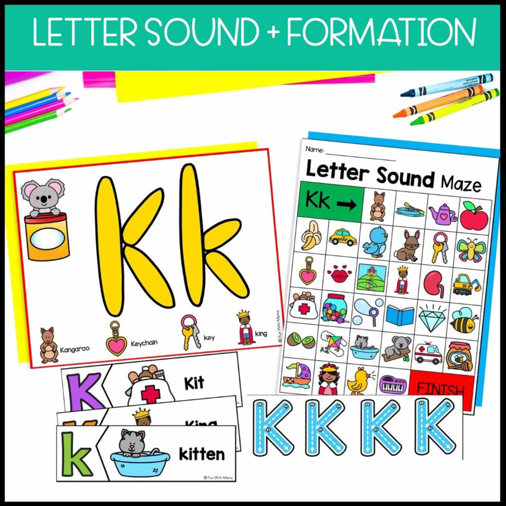 Letter K Activities Pack - Fun with Mama Shop