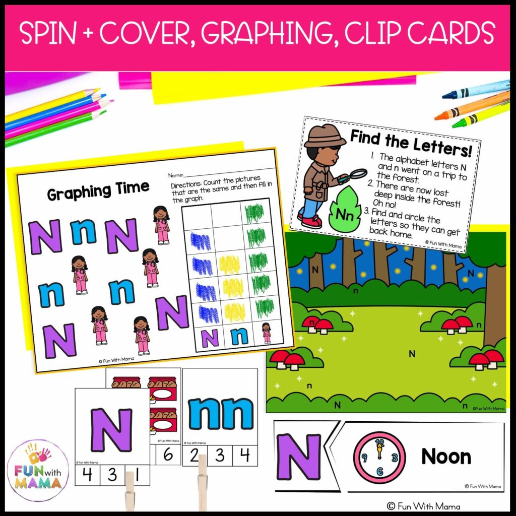Letter N Activities Pack - Fun with Mama Shop