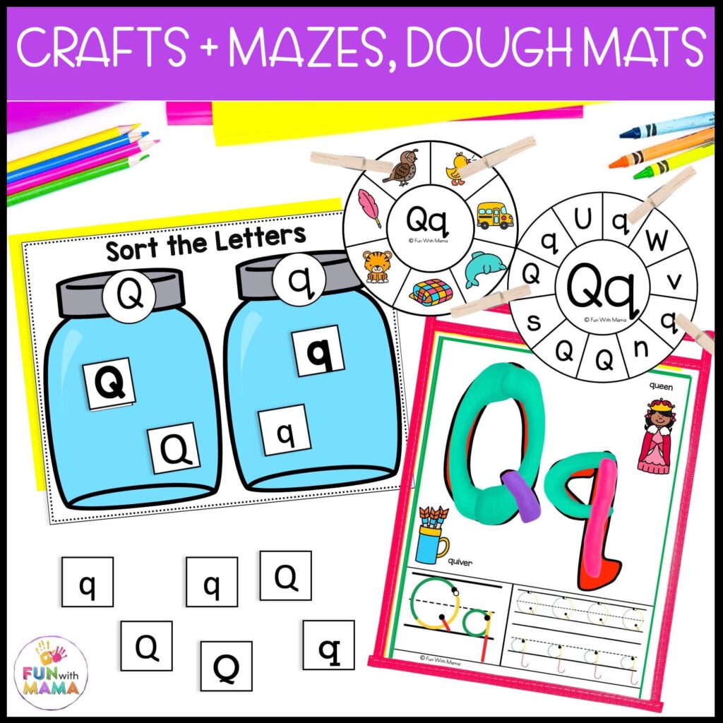Letter Q Activities + Worksheets Pack - Fun with Mama Shop