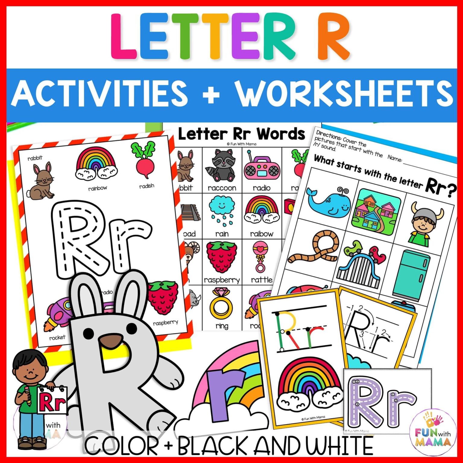 Letter R Activities + Worksheets Pack - Fun with Mama Shop