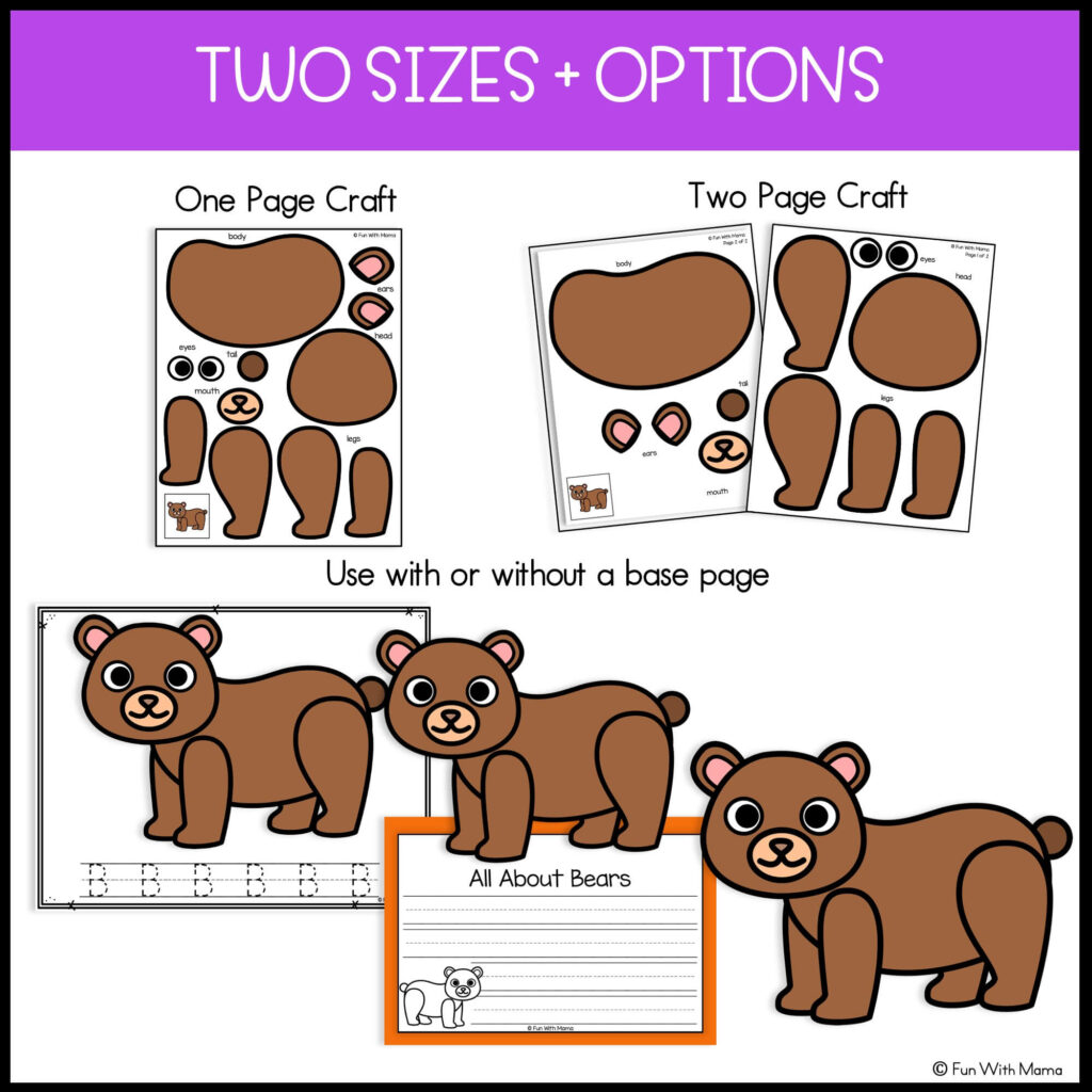 Bear Craft - Fun with Mama Shop