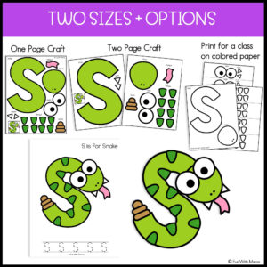 Letter S Craft Uppercase Snake - Fun with Mama Shop