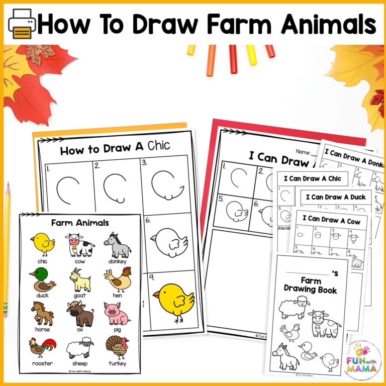 How To Draw Farm Animals - Fun with Mama Shop