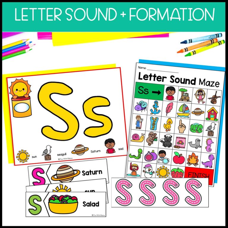 Letter S Activities + Worksheets Pack - Fun with Mama Shop