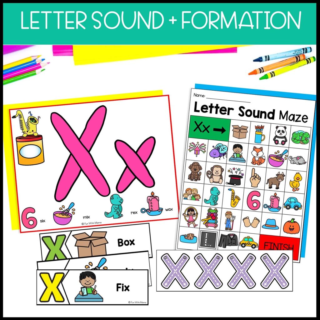 Letter X Activities + Worksheets Pack - Fun with Mama Shop