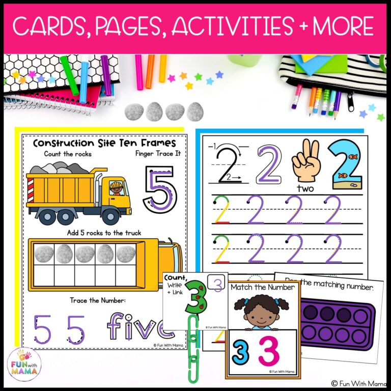 Numbers 1-10 Activities Pack - Fun with Mama Shop