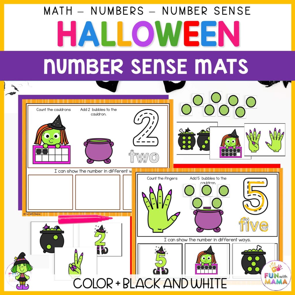 Halloween Number Sense Mats - Fun with Mama Shop
