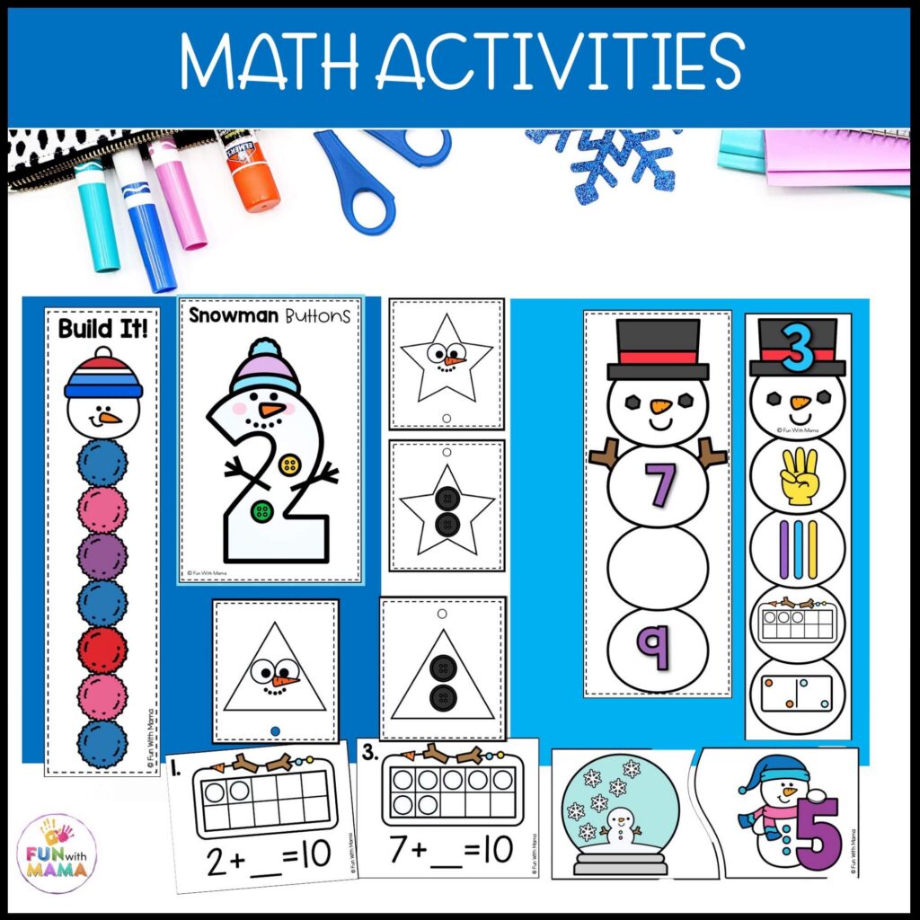 Snowman Activities Pack - Fun with Mama Shop