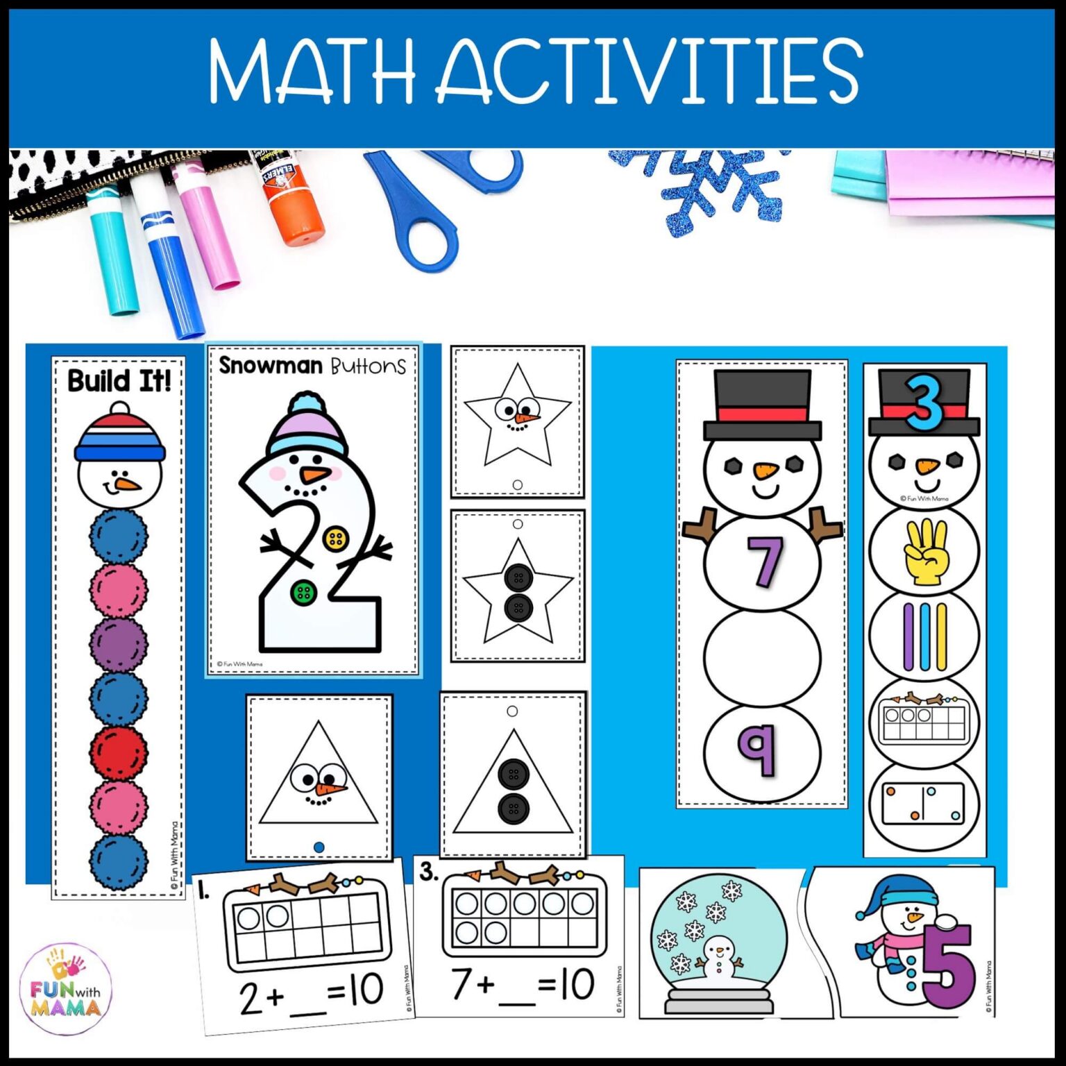 Snowman Activities Pack - Fun with Mama Shop