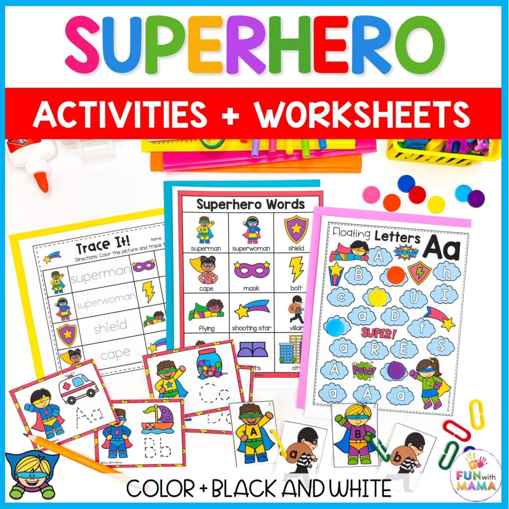 Superhero Activities Packet - Fun with Mama Shop